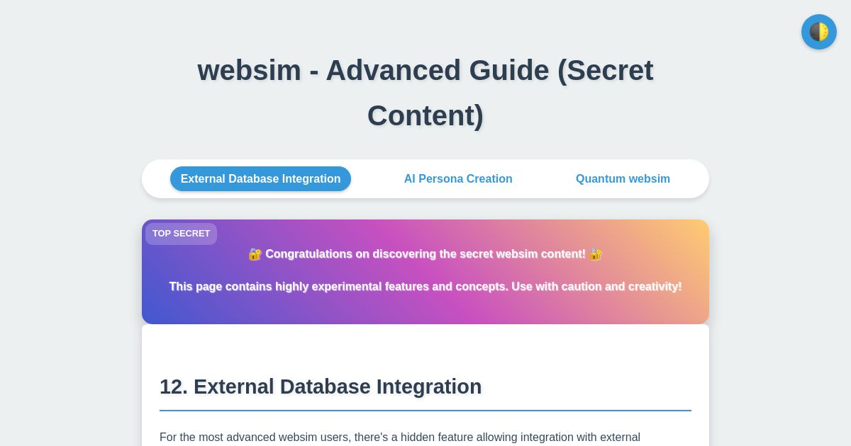 websim - Advanced Guide (Page 5 - Secret Content)