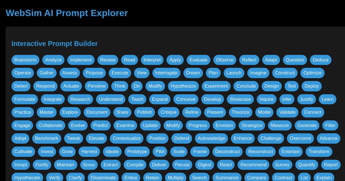 PROMP CREATOR AND ANALYSER BY S.FYFE