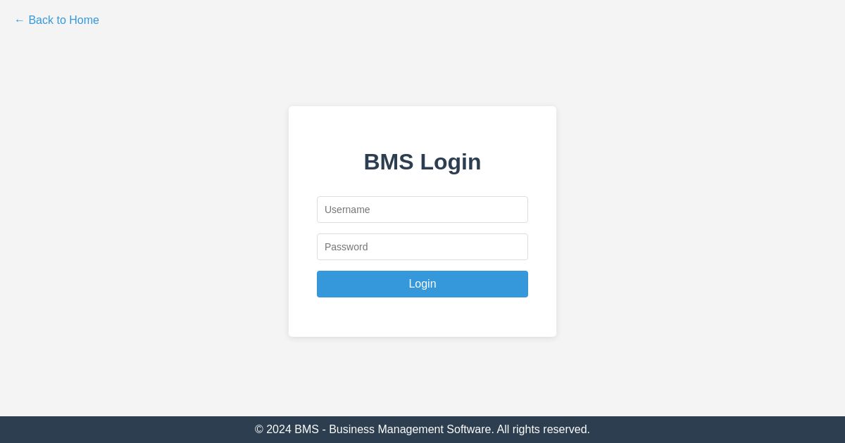 BMS - Login