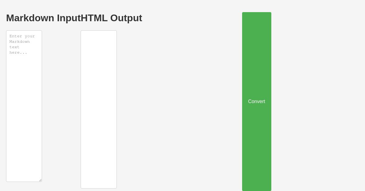 Side-by-Side Markdown to HTML Converter