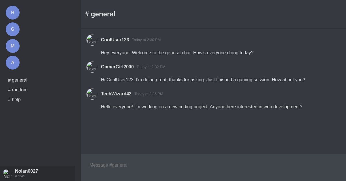 Discord - Chat Application