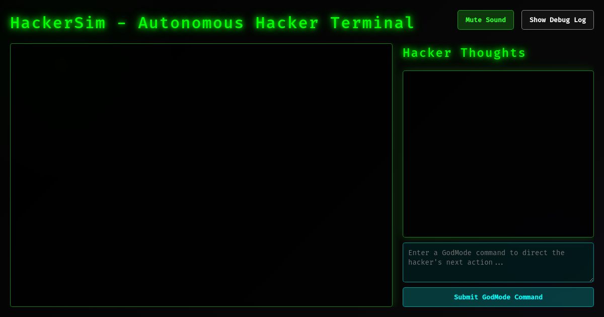 Hackersim 2 Autonomous Hacker Terminal