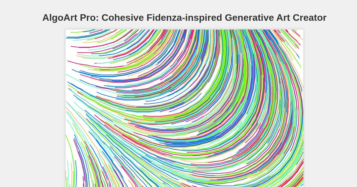 AlgoArt Pro: Cohesive Fidenza-inspired Generative Art Creator