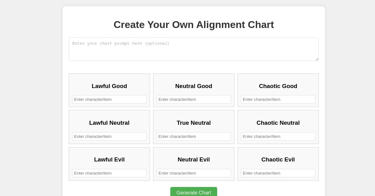 Create Your Alignment Chart - AlignmentChartMaker.org