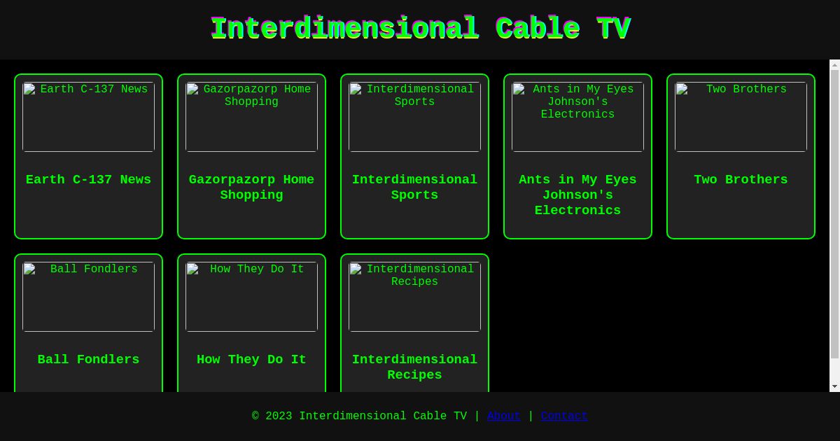 Interdimensional Cable TV