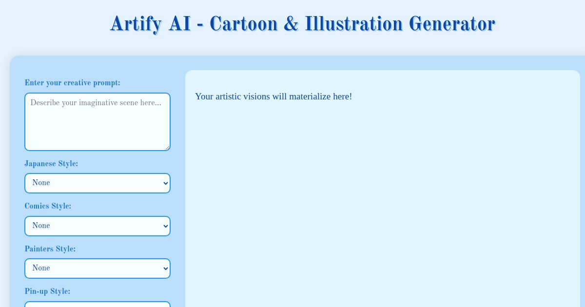 Artify AI - Cartoon & Illustration Generator