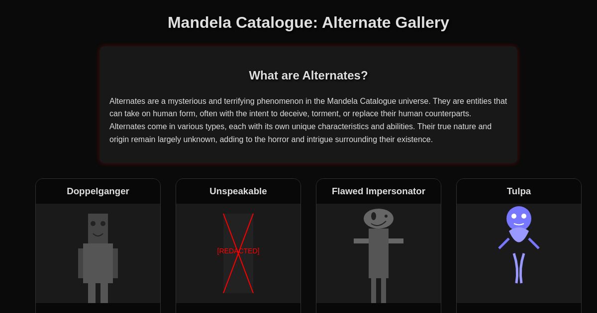 Mandela Catalogue: Alternate Gallery