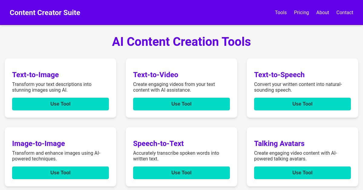 AI Content Creation Tools - Content Creator Suit