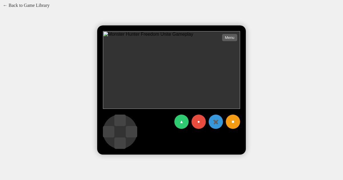 PSP Emulator - Monster Hunter Freedom Unite