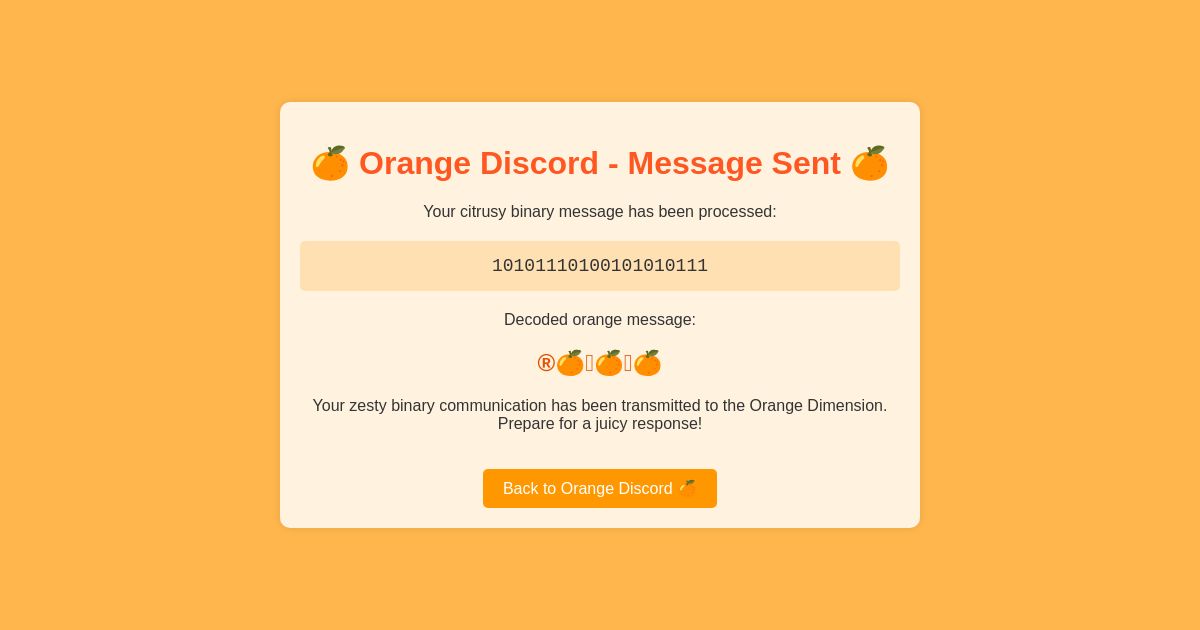 Orange Discord 🍊 - Message Sent