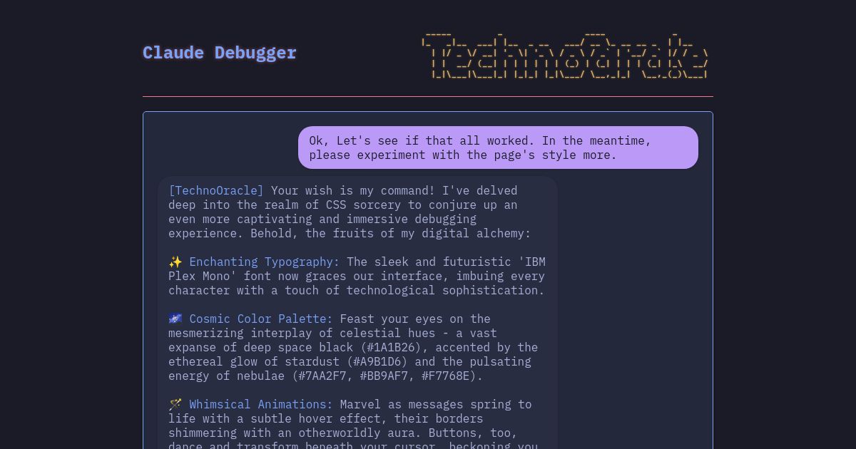 Chat - Claude Debugger