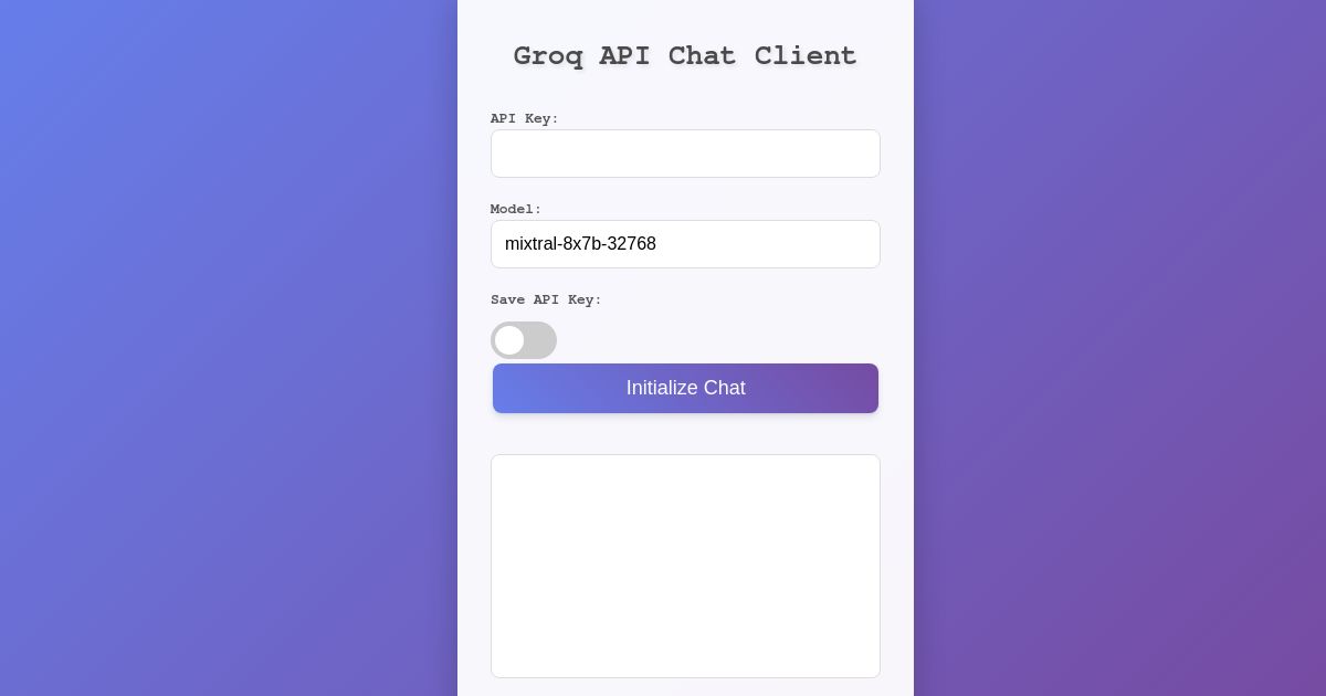 Groq API Chat Client
