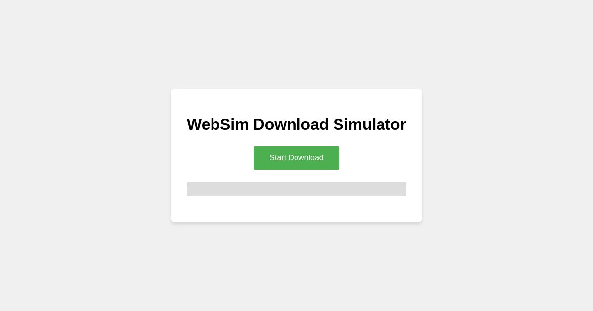 WebSim Download Simulator
