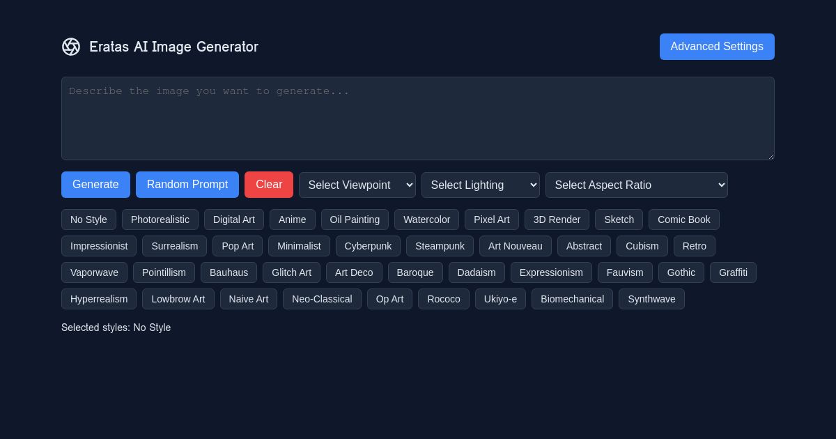Eratas AI Image Generator