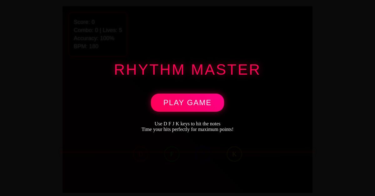 DFJK Rhythm Game - EXTREME MODE