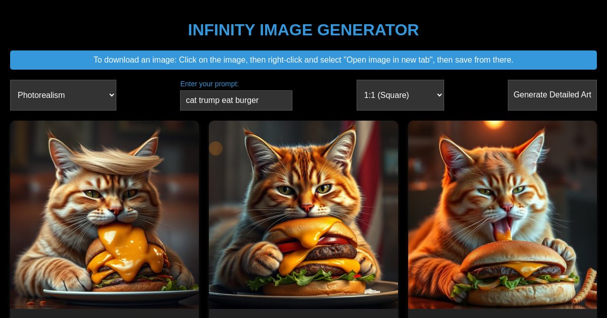 Infinity Image Generator: Dynamic AI Art Creation