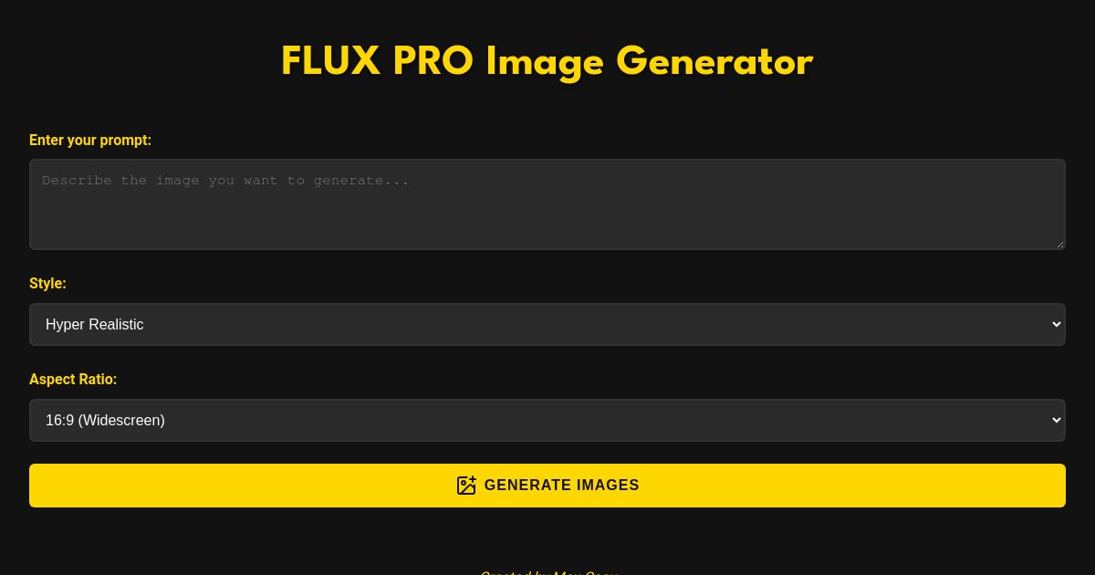 FLUX PRO Image Generator