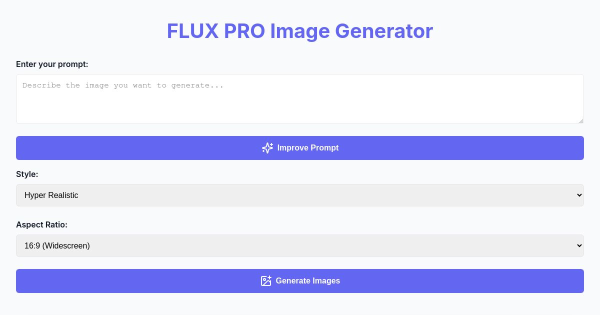 FLUX PRO Image Generator