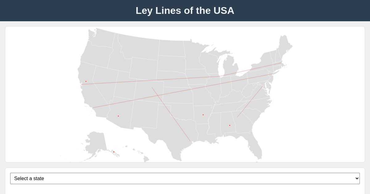 Ley Lines of the USA - Interactive Explorer