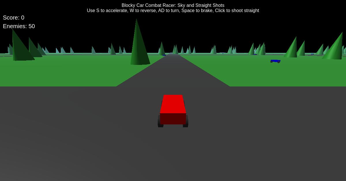 Blocky Car Combat Racer: Sky and Straight Shots