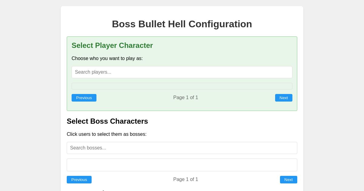 Boss Bullet Hell Generator