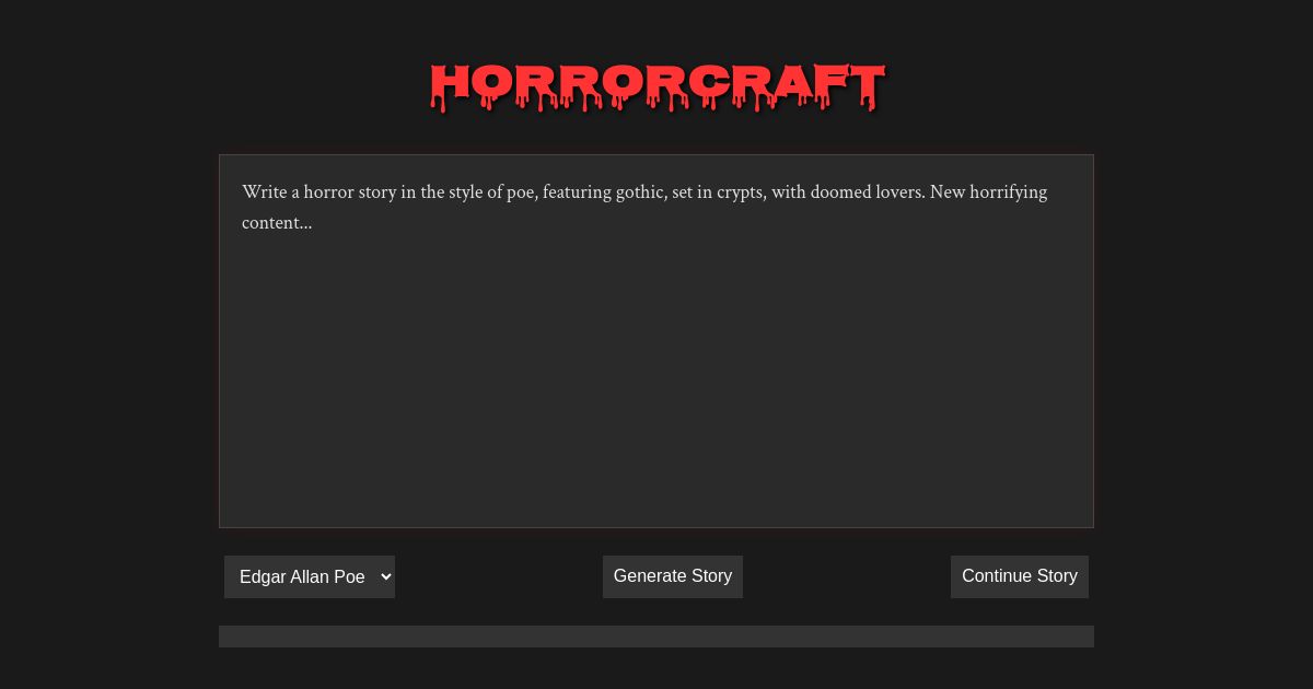 HorrorCraft: AI-Powered Horror Story Generator