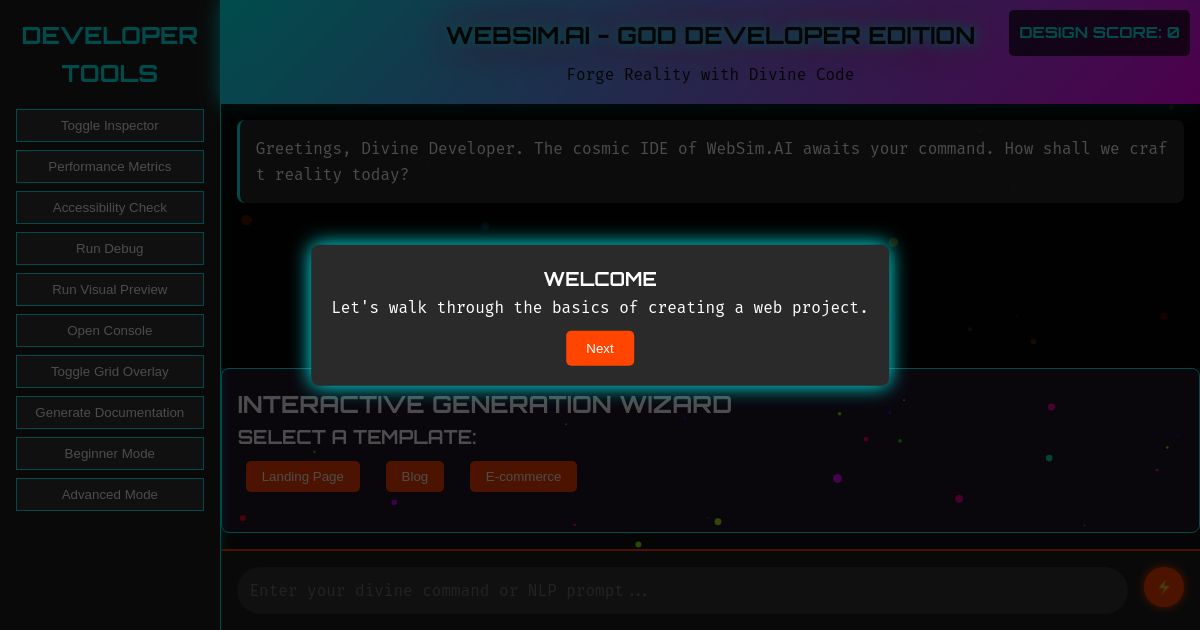 WebSim.AI - God Developer Edition