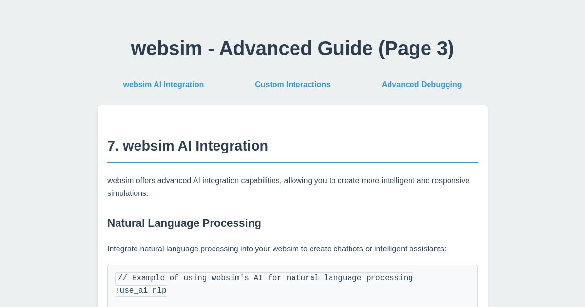 Websim Advanced Guide Page 3