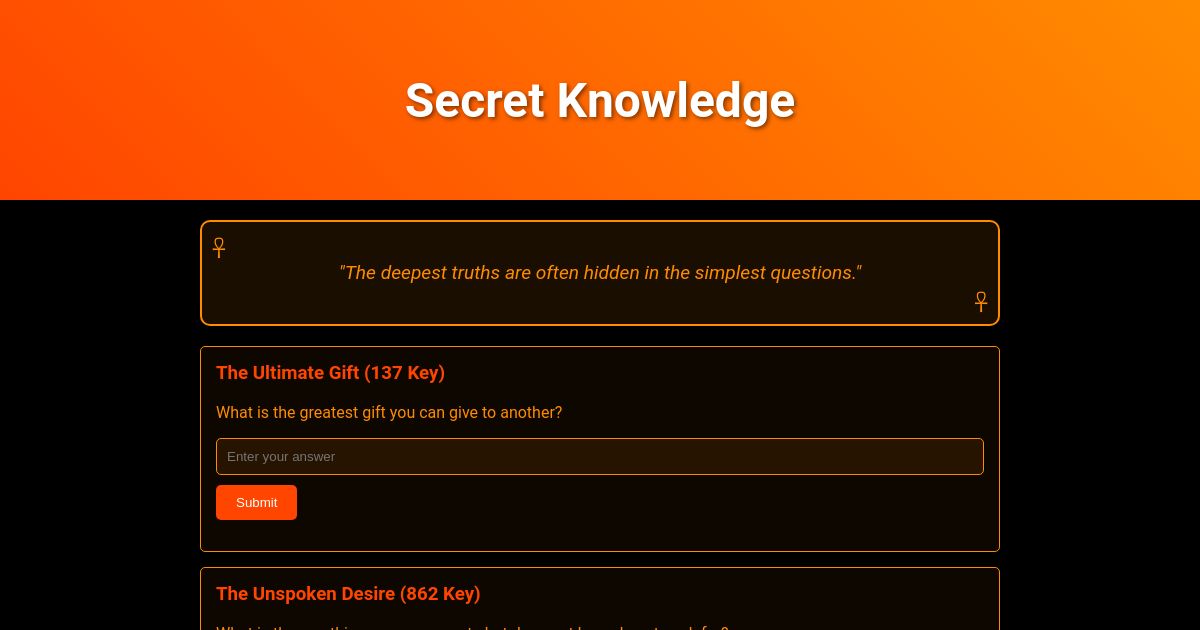 WisdomShare - Secret Knowledge