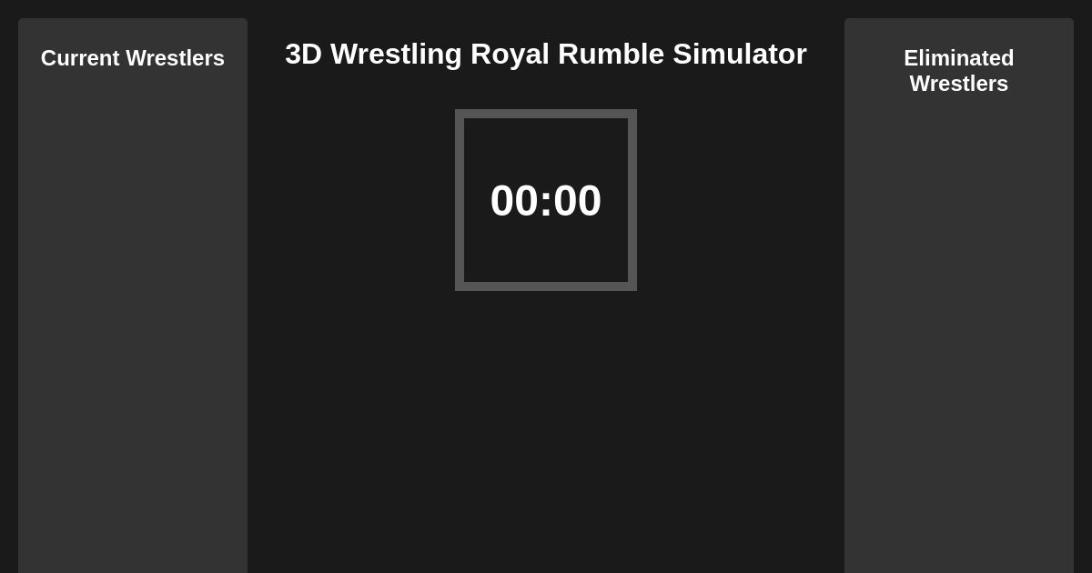 3D Wrestling Royal Rumble Simulator