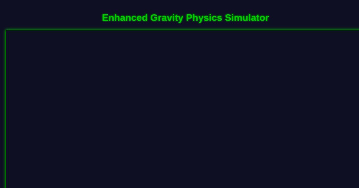 Enhanced Gravity Physics Simulator