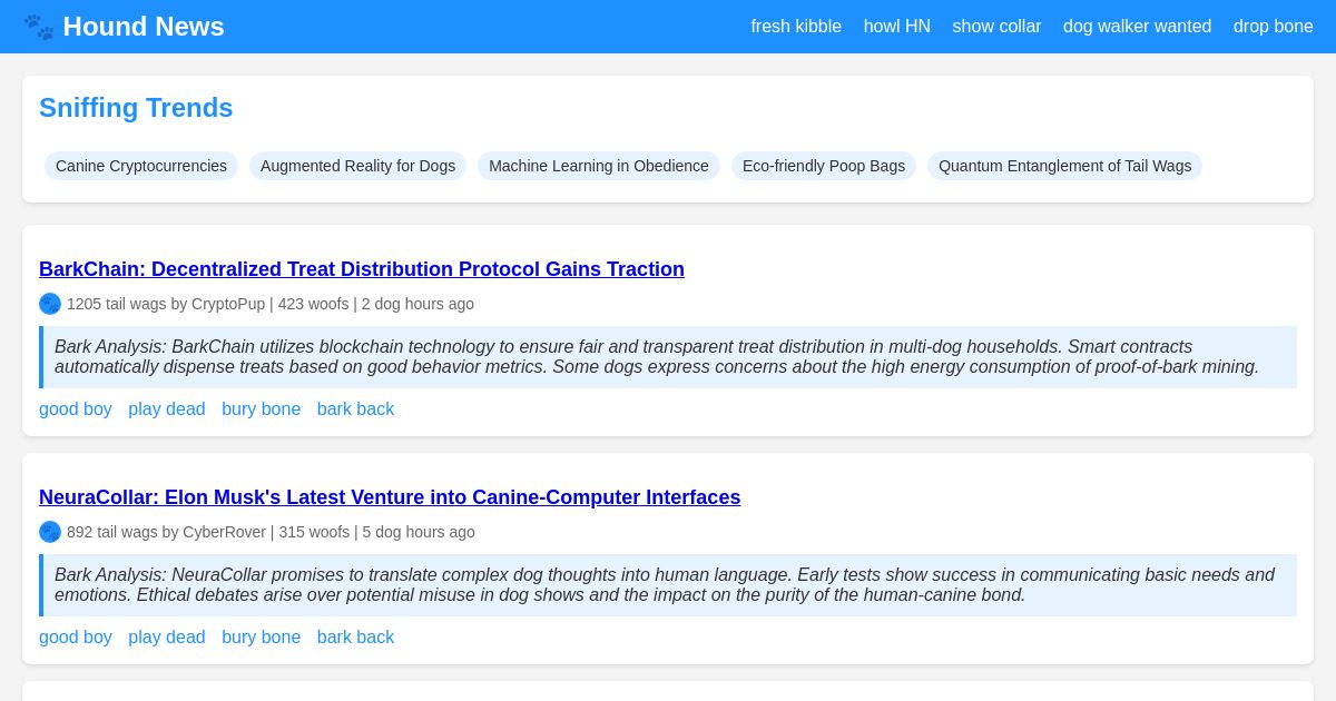 Hound News - Where Every Dog Has Its Data