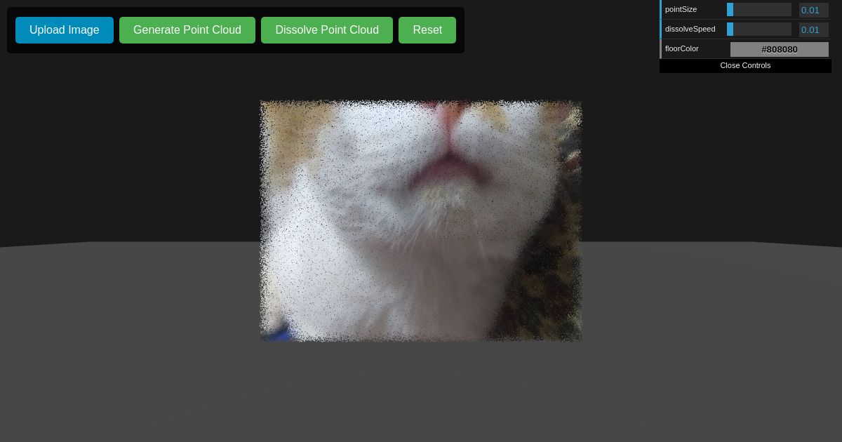 Advanced 3D Point Cloud Generator with Dissolve Effect