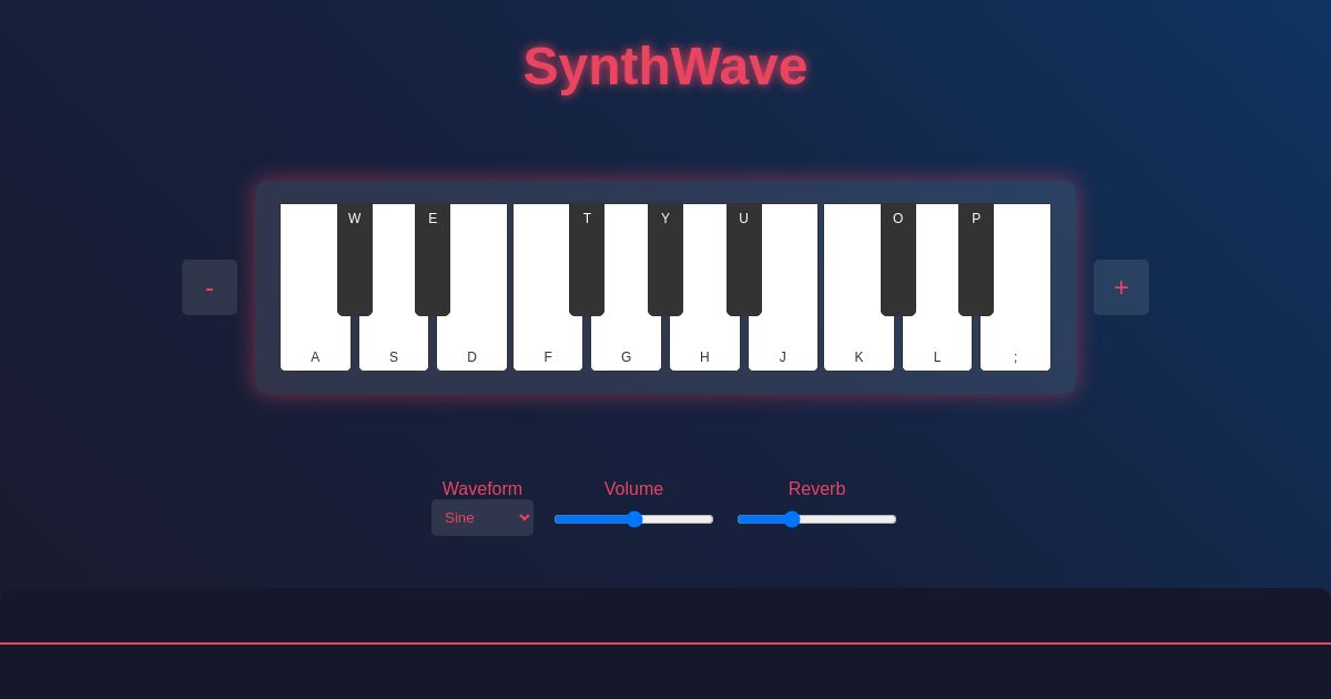 SynthWave - Interactive Synth Keyboard