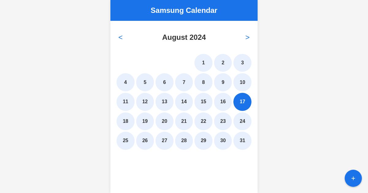 Samsung Calendar