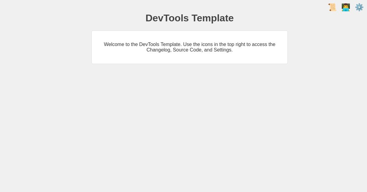 DevTools Template