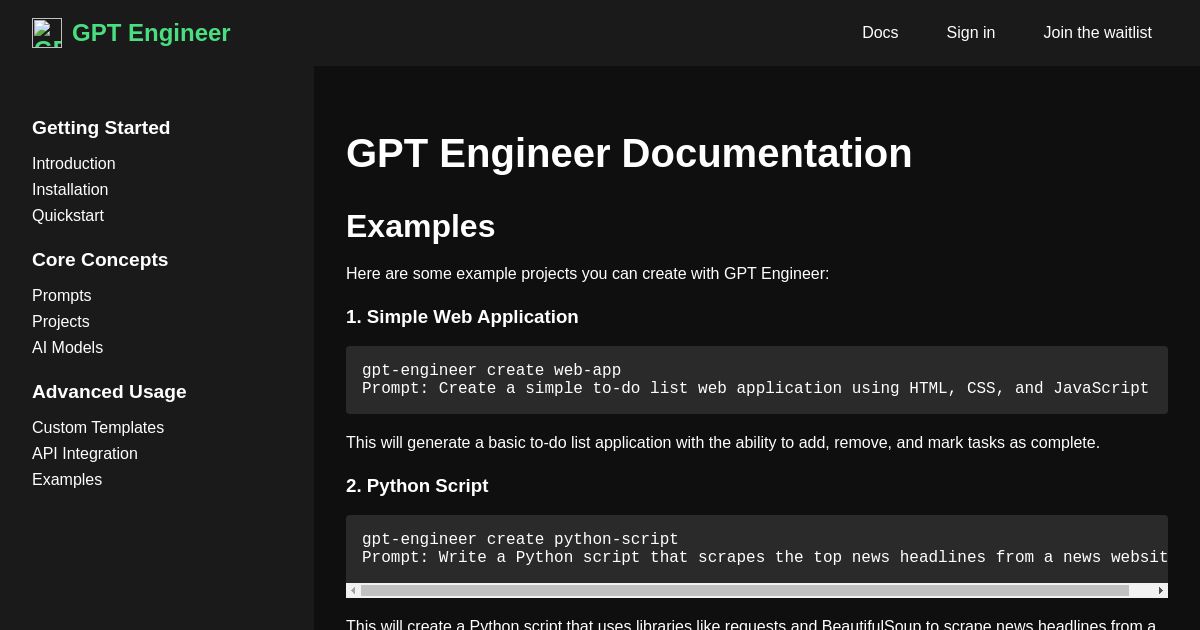 GPT Engineer - Documentation