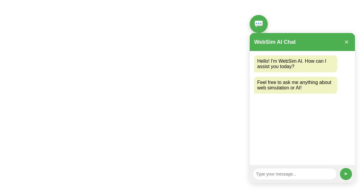 WebSim AI Enhanced Chat Widget