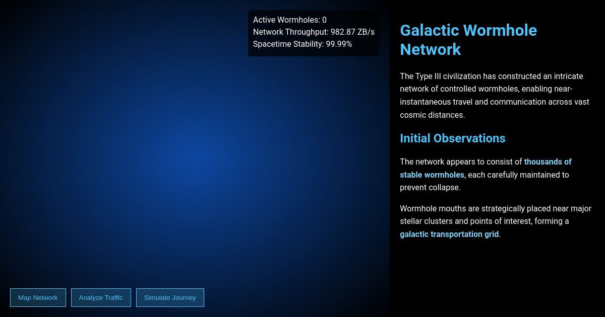 ExoLife 2.0 - Galactic Wormhole Network