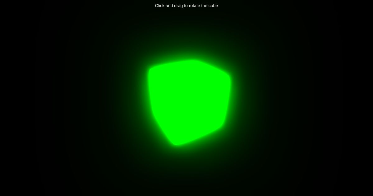 3D Glowing Cube Simulator