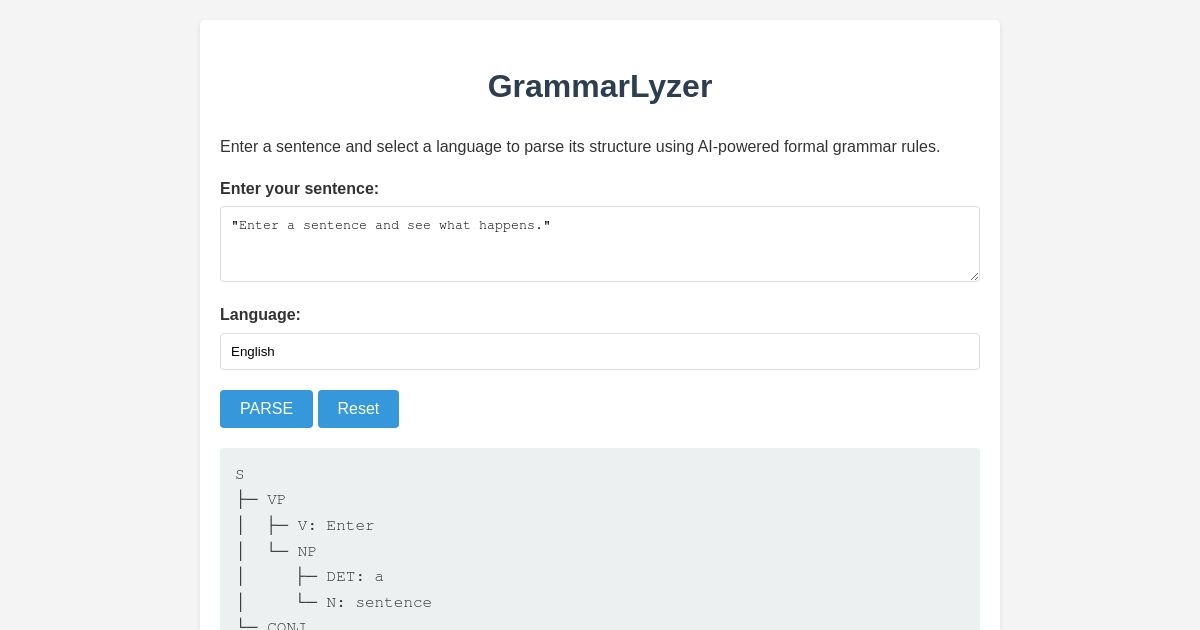 GrammarLyzer - AI-Powered Sentence Parser