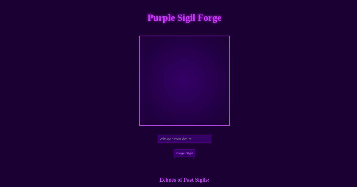 Purple Sigil Forge - Unix Magic