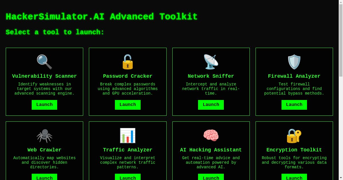 HackerSimulator.AI - Advanced Hacking Toolkit