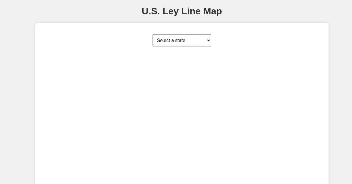 U.S. Ley Line Map