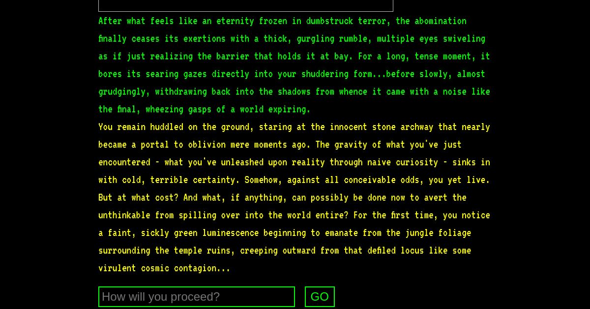 Kaslkaos's Text Adventure Roleplay Game