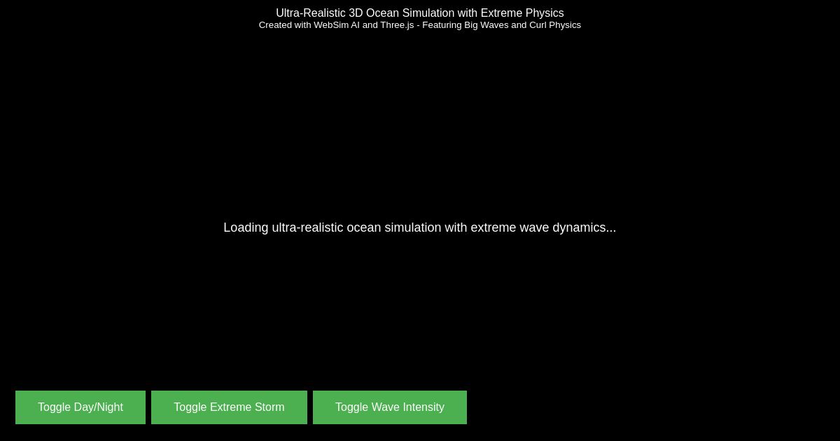 WebSim: Ultra-Realistic 3D Ocean Simulation
