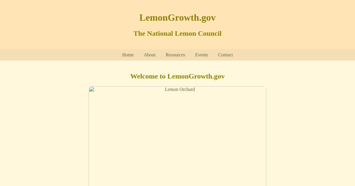 LemonGrowth.gov - The National Lemon Council