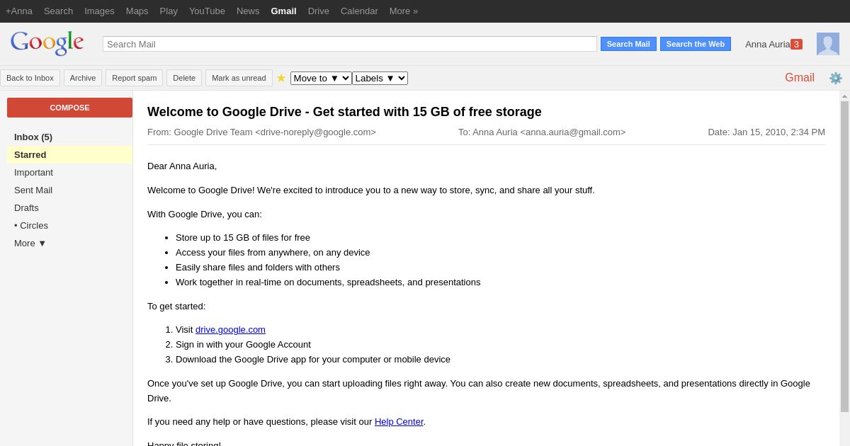 Gmail - Welcome to Google Drive (2010)
