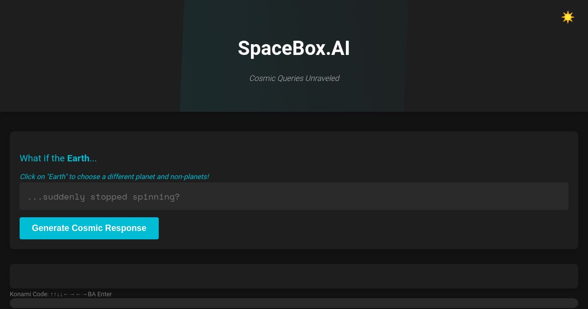 SpaceBox.AI - Cosmic Queries Unraveledsty