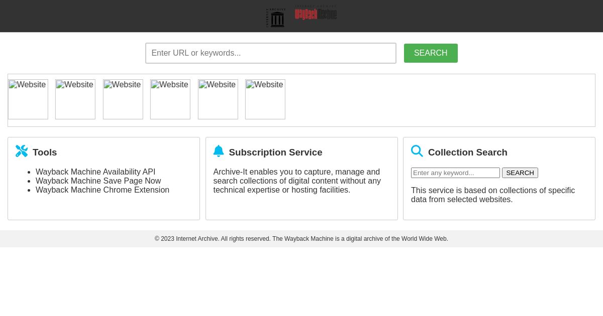 Internet Archive Wayback Machine